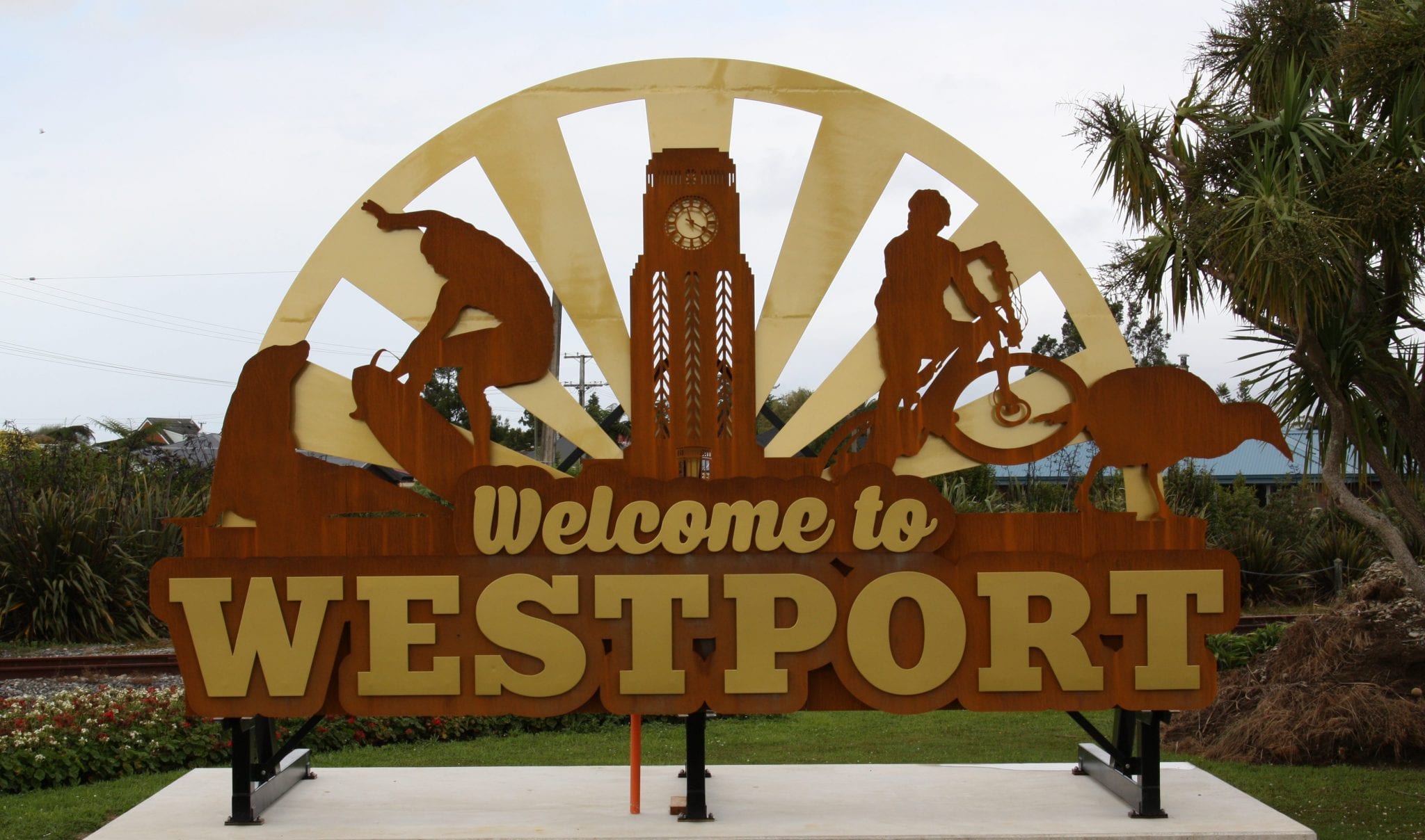 Welcome to Westport Sign - West-Trak NZ