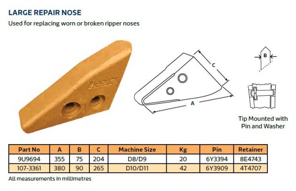 Ripper Nose Weld on Cat D10/D11 - West-Trak NZ