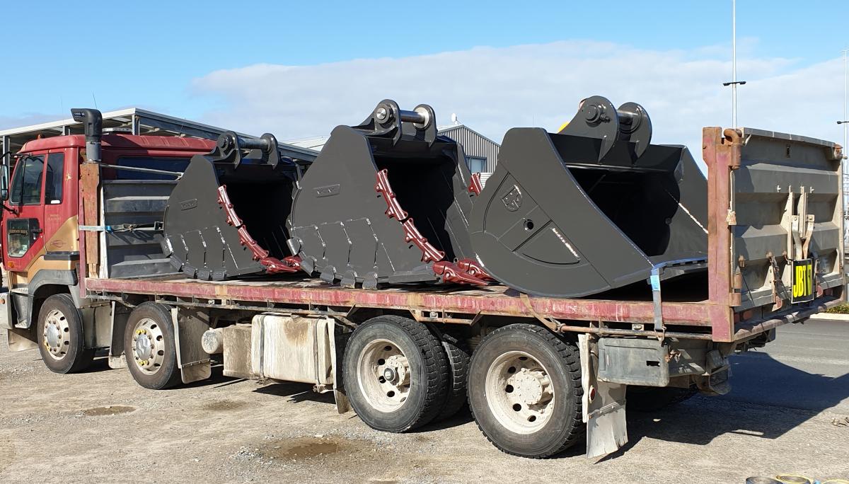 Truck loads of Volvo Buckets - West-Trak NZ